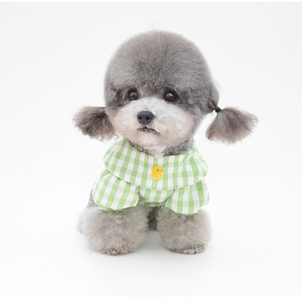 Spring summer dog coat Plaid Shirt Short pet suit ... – Vicedeal