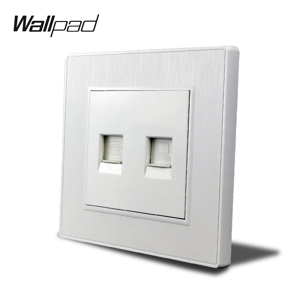Wallpad S6 White Telephone RJ11 Internet Data RJ45... – Grandado