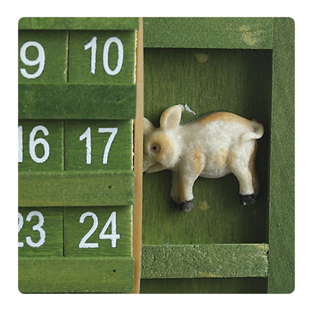 Rustic Bilingual Calendar Wooden Manual Perpetual ... – Grandado