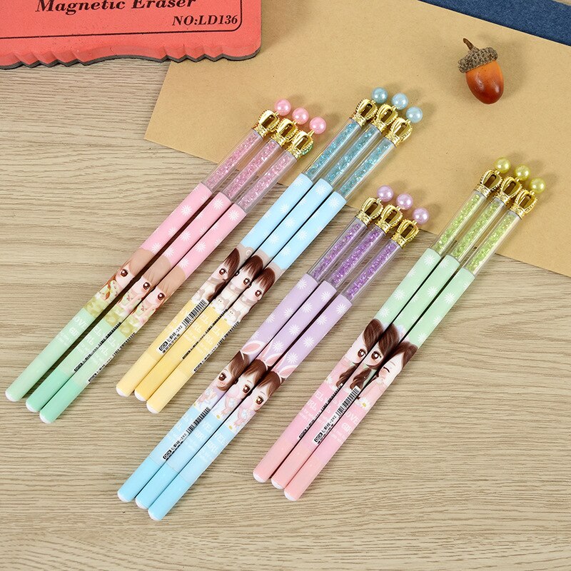 4 Stks/set 0.5mm Gel Pen Leuke Keizerskroon Ondert... – Grandado