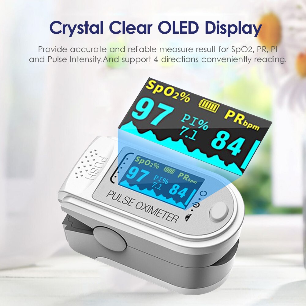 OLED Display Pulse Oximeter Portable Finger Oximet... – Grandado