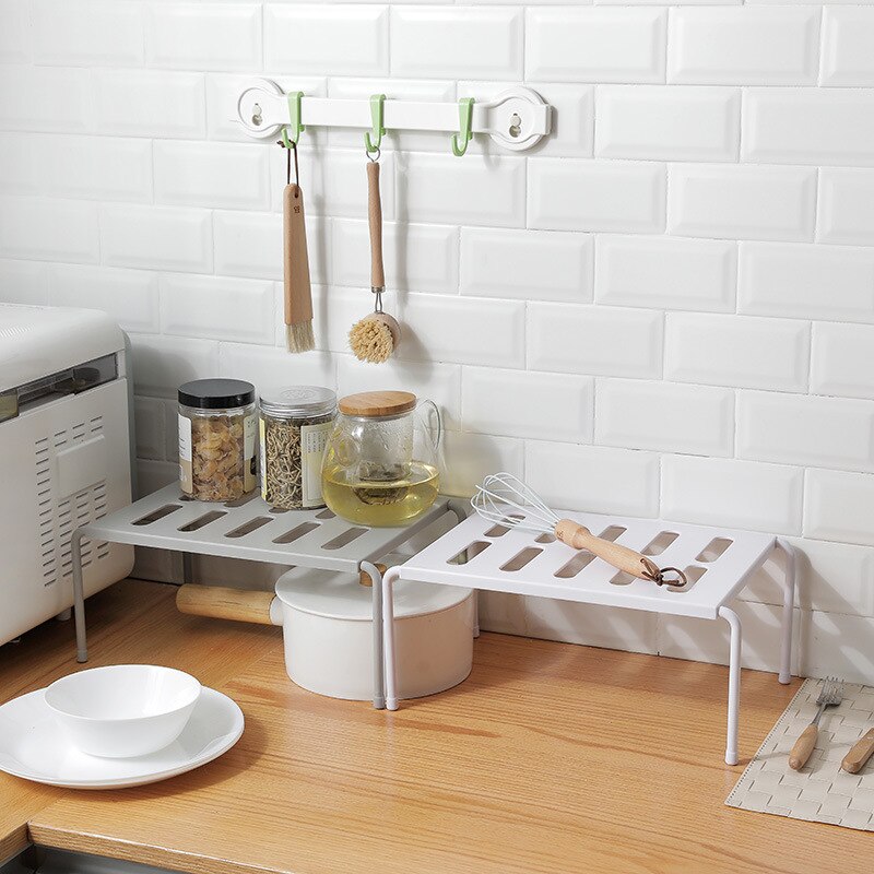 Adjustable Spice Rack ABS Cupboard Storage Shelf K... – Grandado