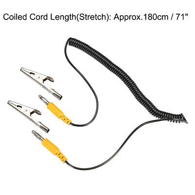 Anti-Static ESD Grounding Cable Coiled Cord, with ... – Vicedeal