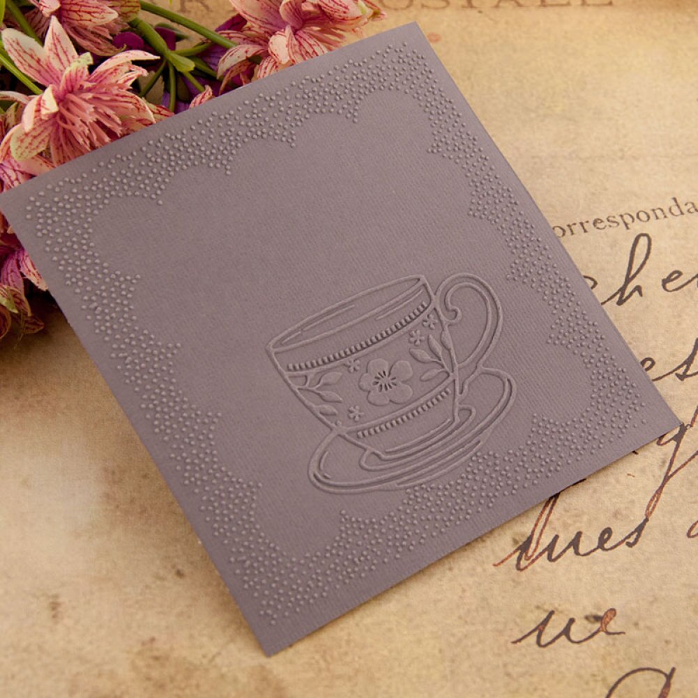 Cup Plastic Embossing Folder DIY Scrapbooking Albu... – Grandado