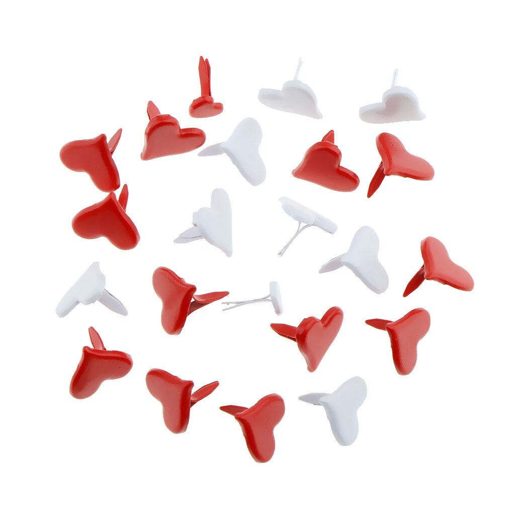 00 Stck 9/11mm Verschiedene Mini Papier Befestigungen Herz Liebe bilden ...