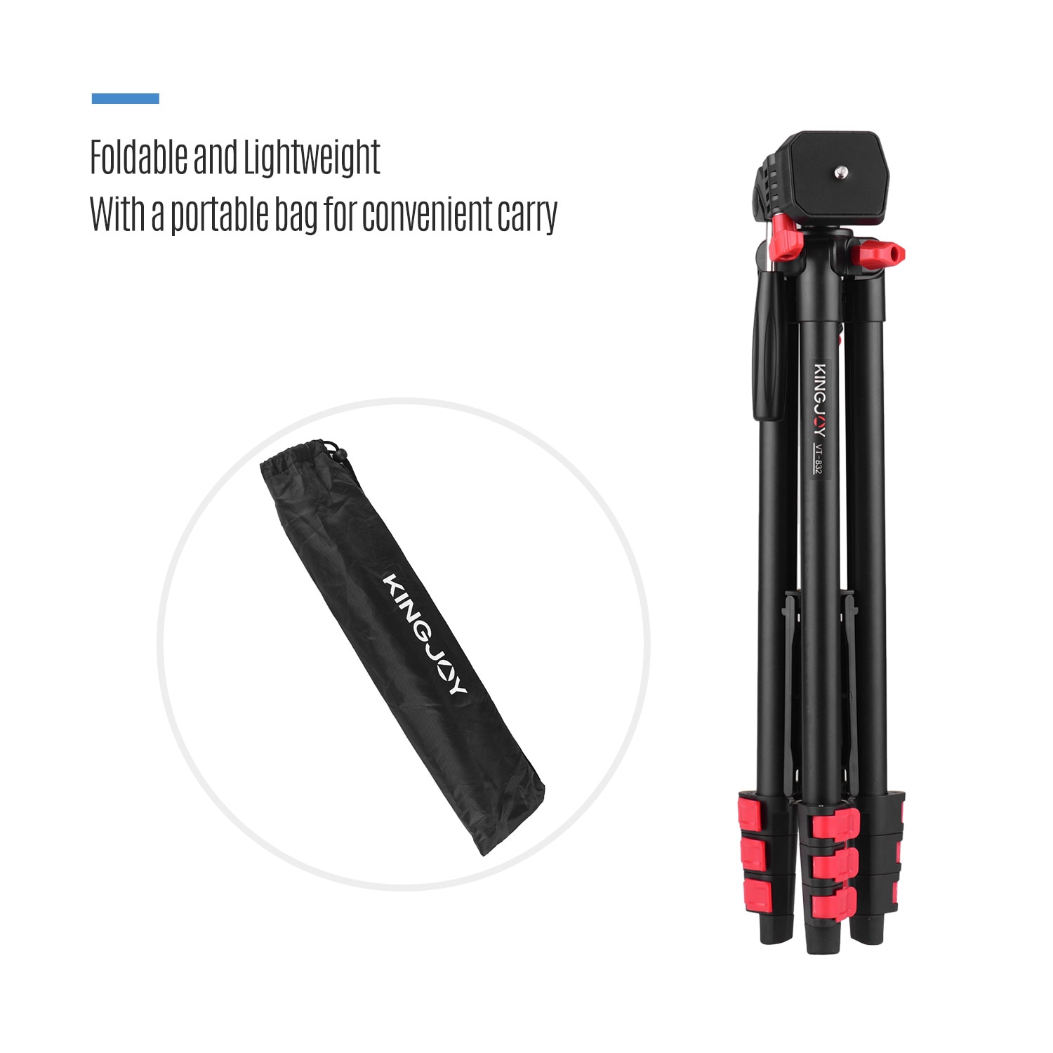 KINGJOY VT-831 Portable Camere Tripod Stand for ph... – Grandado