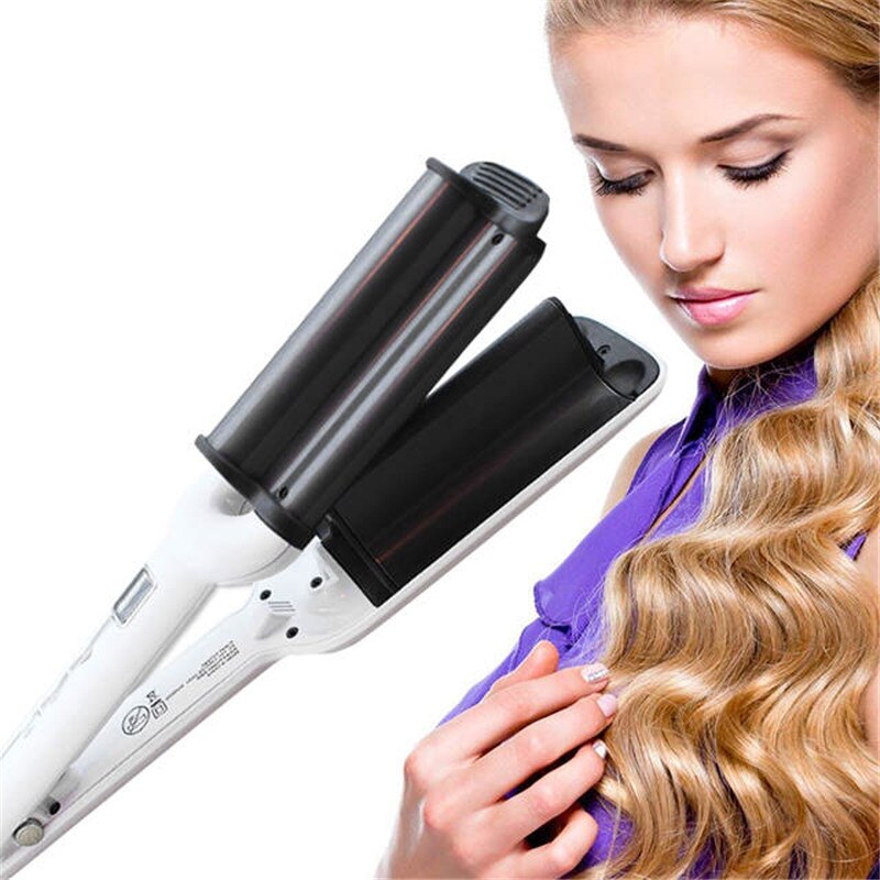 Deep Wave Hair Curling Irons 32MM Ceramic Triple B... – Vicedeal