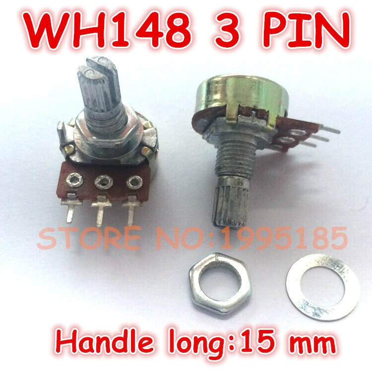 10 stks/partij WH148 10 k OHM B10K Pot 3PIN 15mm L... – Vicedeal