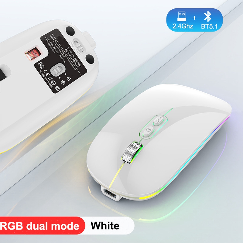 Dual Mode Bluetooth Wireless Mouse with One-Click ... – Vicedeal