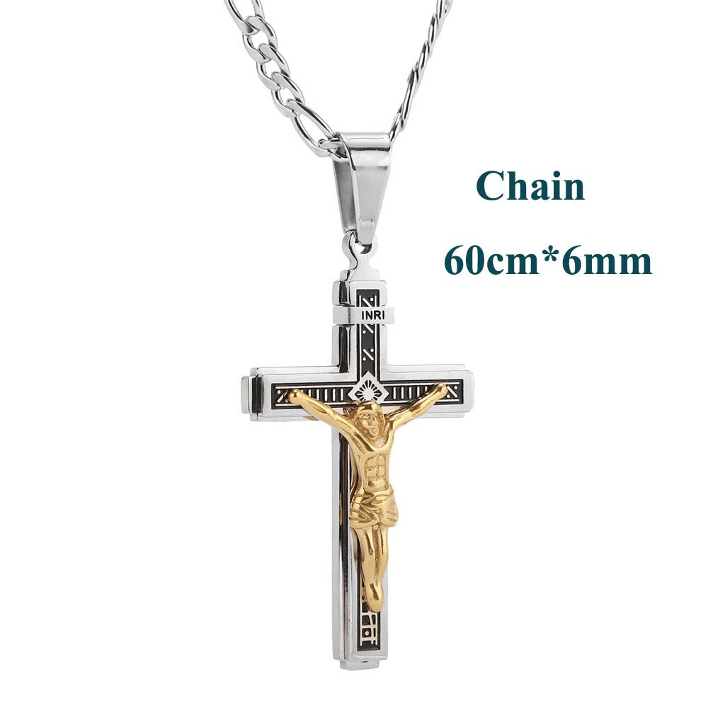 Piece Catholic Jesus Christ Cross Crucifix Stainle... – Grandado