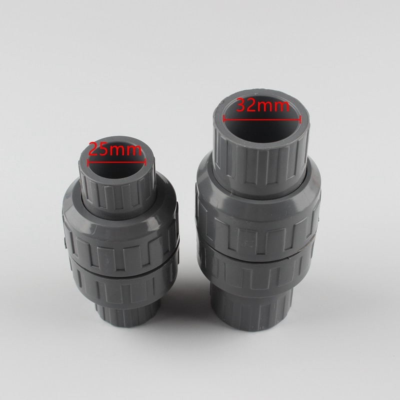 25mm 32mm Plastic Check Valve PVC Pipe Straight Co... – Grandado