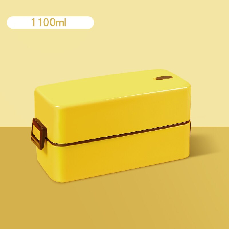 Lunch Box, 2-Layer Bento Box and Cutlery Set Lunch... – Vicedeal