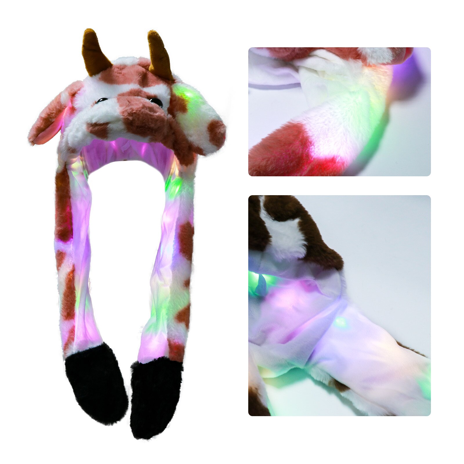 Funny Hat Women Men Kids Lighting Hat Cute OX Ears... – Vicedeal
