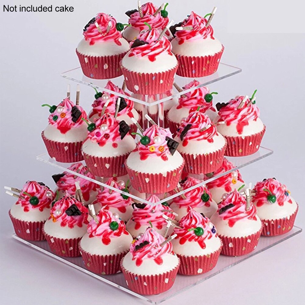 3 Layers Rack Cake Stand Transparent Display Acryl... – Vicedeal