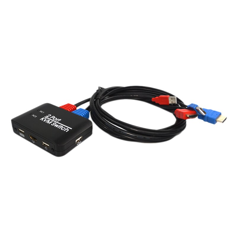 2 Port Hdmi Kvm Switch with Usb Hdmi Cable for Mon... – Vicedeal