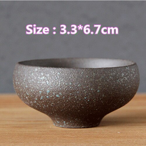 Coarse pottery tea bowl with saucer ceramic teacup... – Grandado