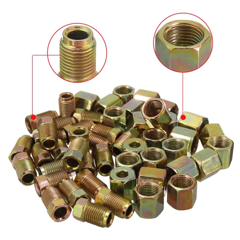 Auto Brake Pipe Fittings Female/Male Nut Metal Con... – Grandado
