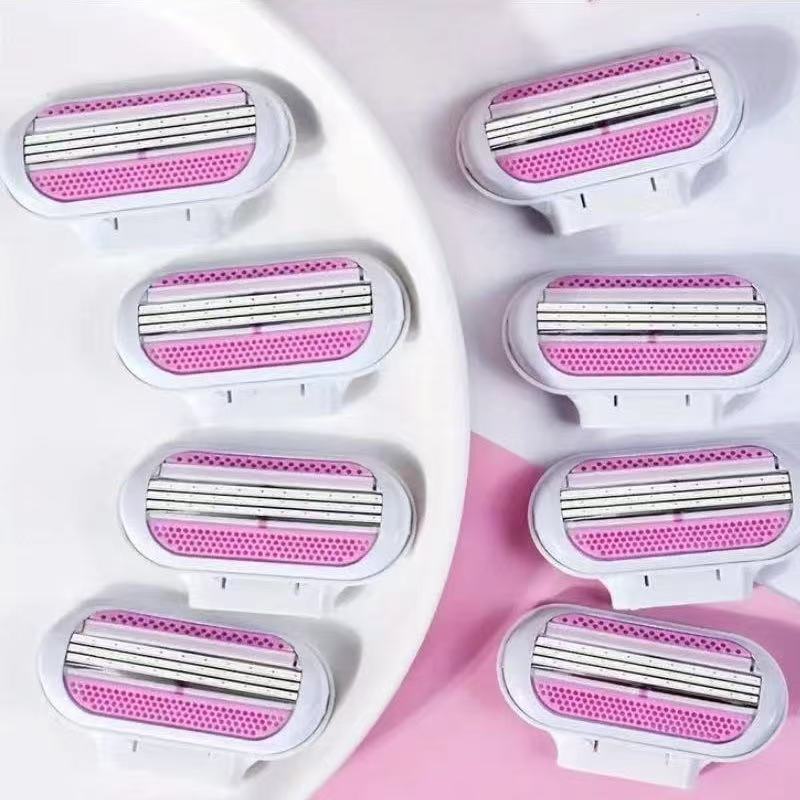 1 Handle + 4/8 Blade Women Safety Razor Blades Fac... – Grandado