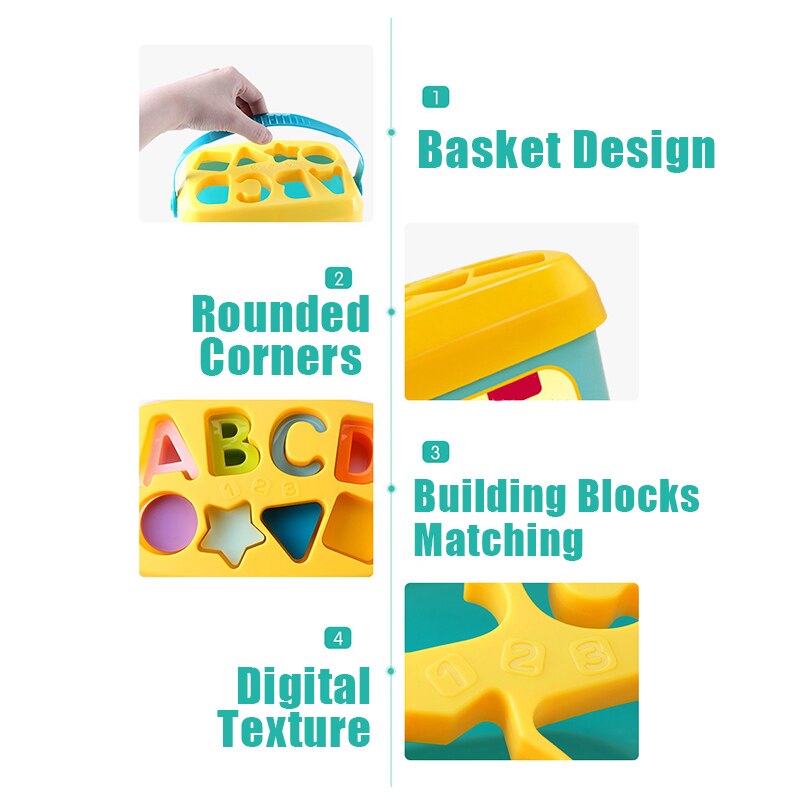 16PCS Colorful Shape Matching Toys Letter Shape Co... – Vicedeal