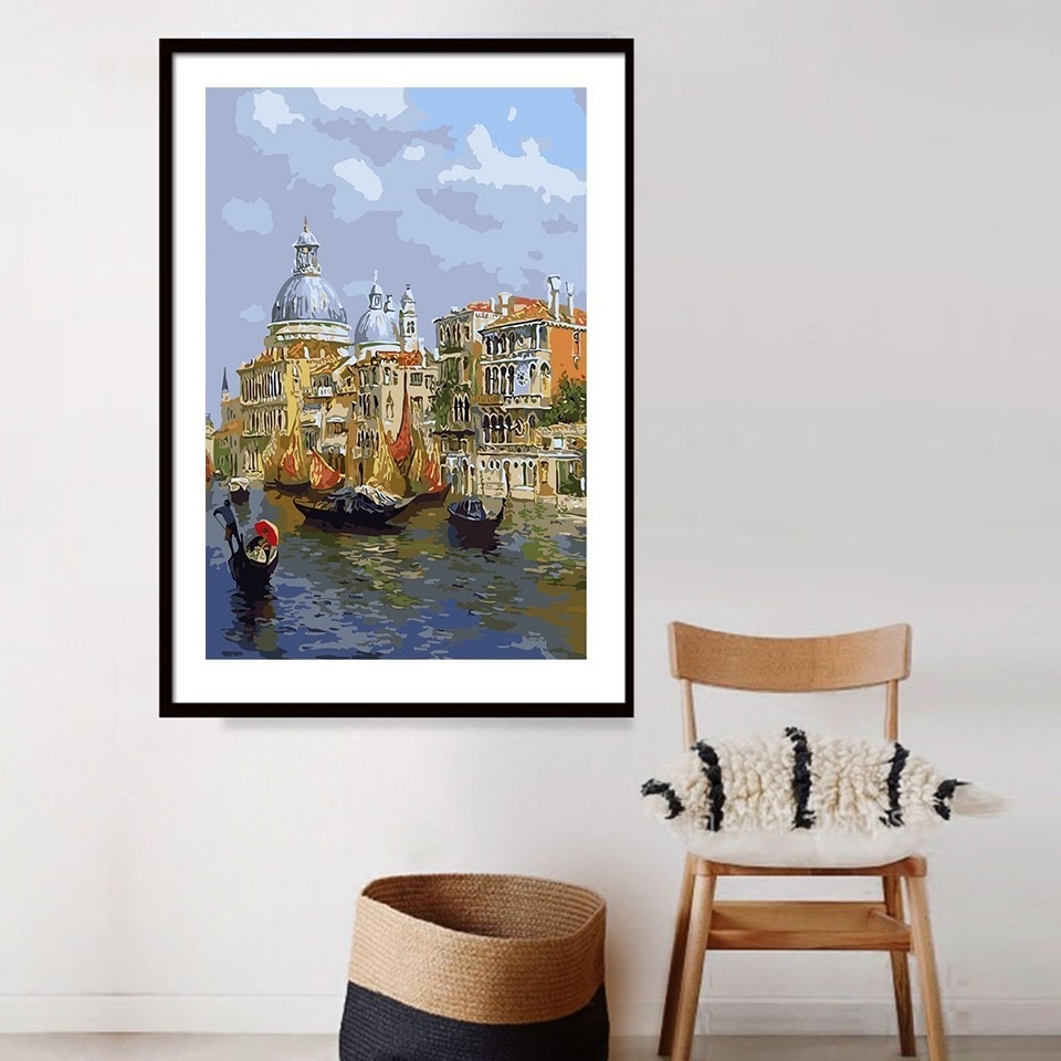 AZQSD Water Venice Painting By Numbers DIY Paint C... – Grandado