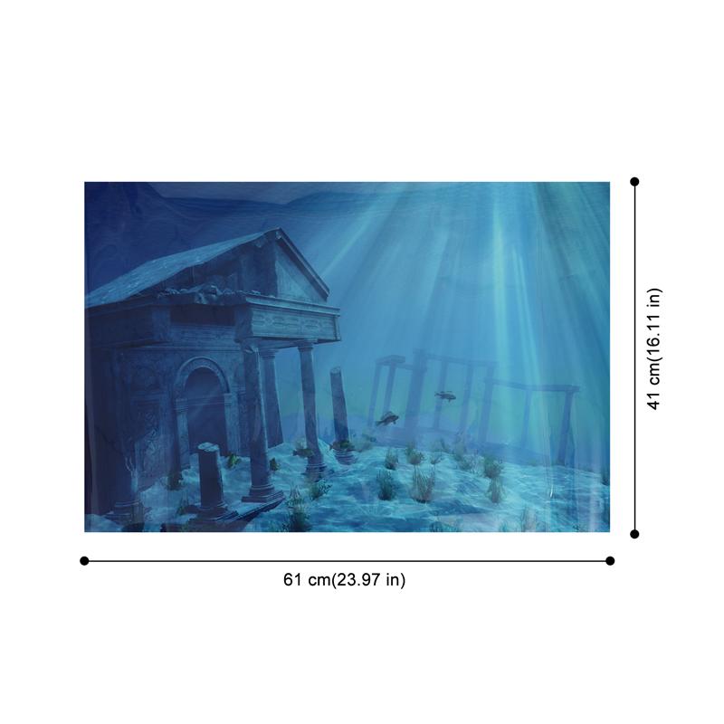 61x41cm Fish Tank Sticker Aquarium Background Aqua... – Grandado