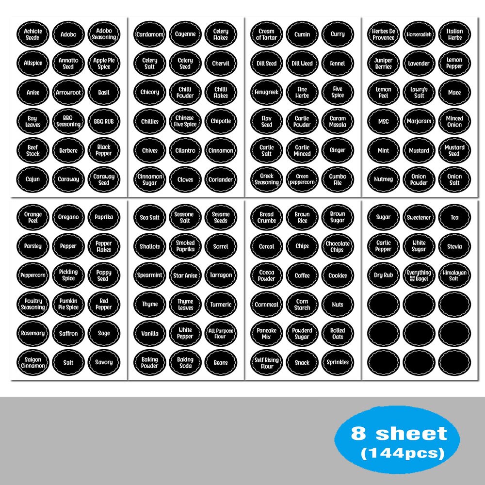 170PCS Pantry Label Printed Home Containers Jars B... – Grandado