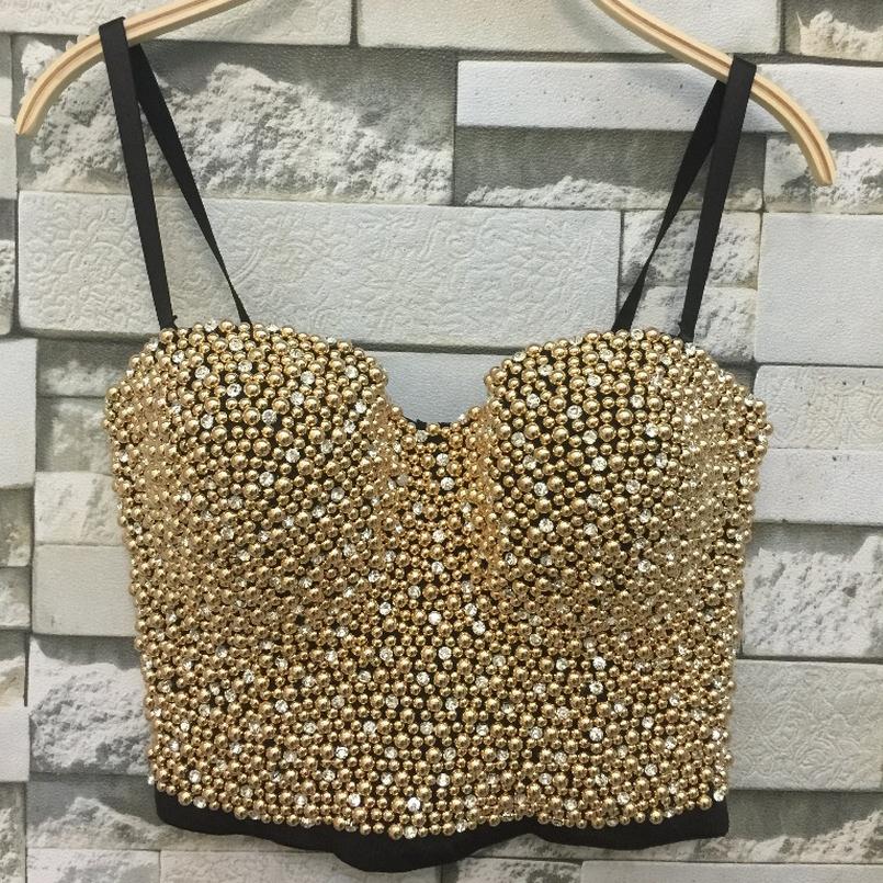 High Hand-made Pearls Jewel Diamond Bralet Women's... – Grandado