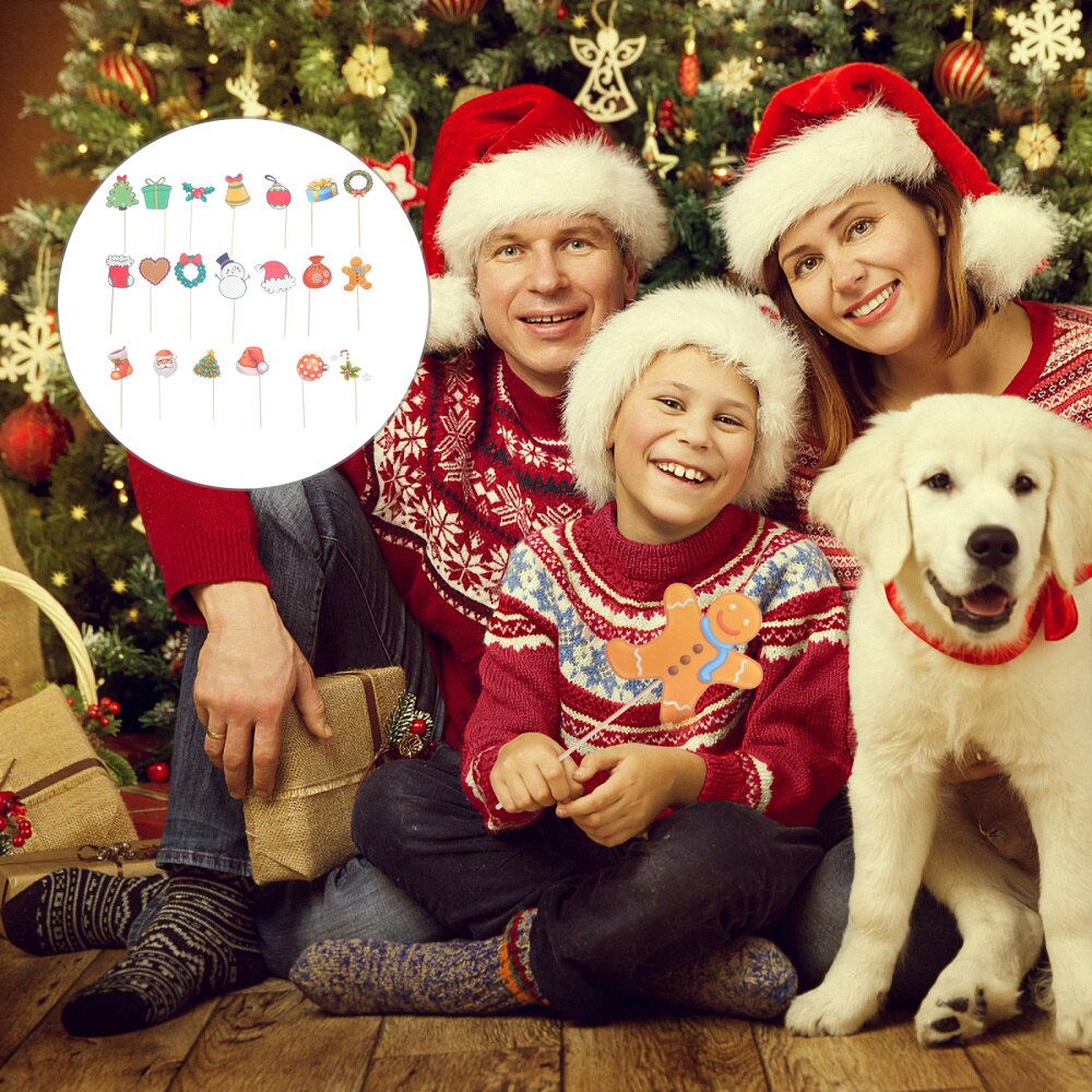 20 Pcs Kerst Foto Props Foto Props Photo Booth Pro... – Vicedeal