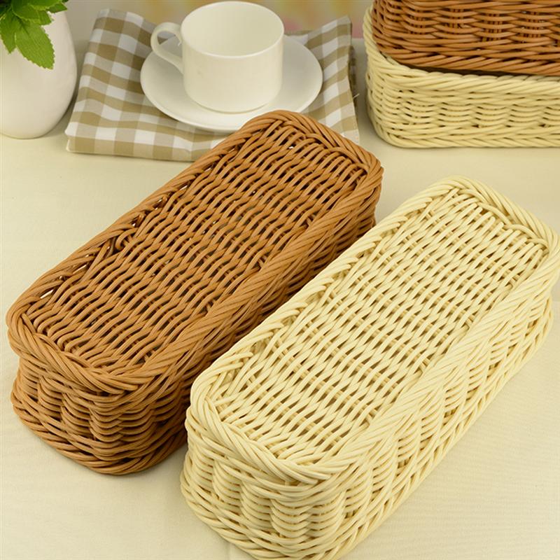 1PC Imitation Rattan Weaving Basket Cutlery Storag... – Grandado