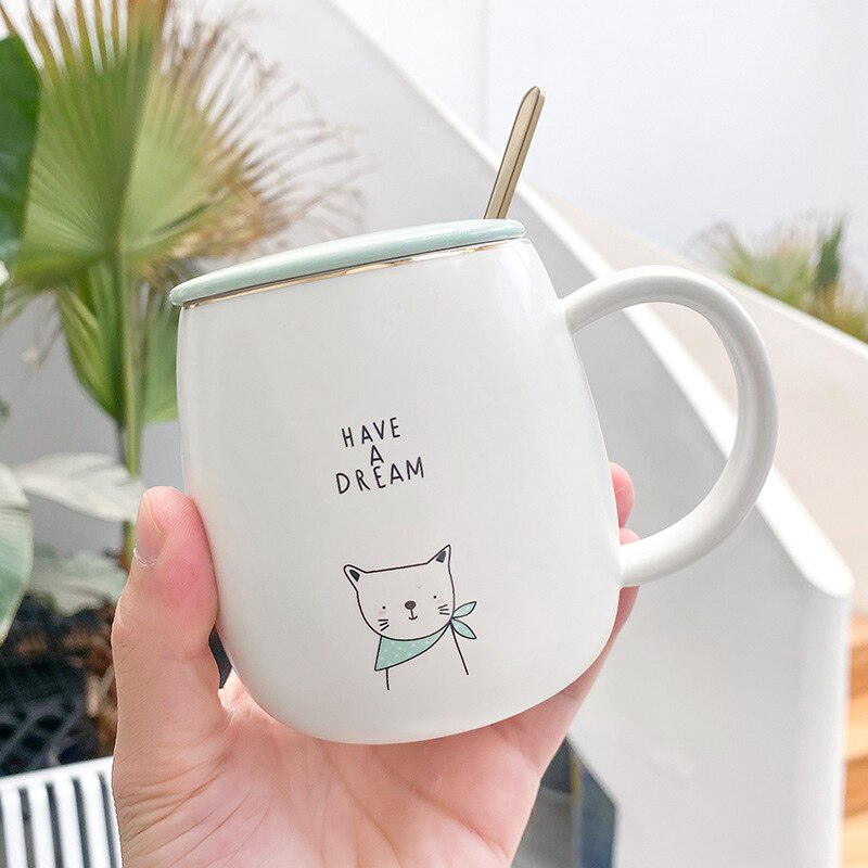 Ceramic Cups Cartoon Mug Couples Cute Cups Big Tea... – Grandado