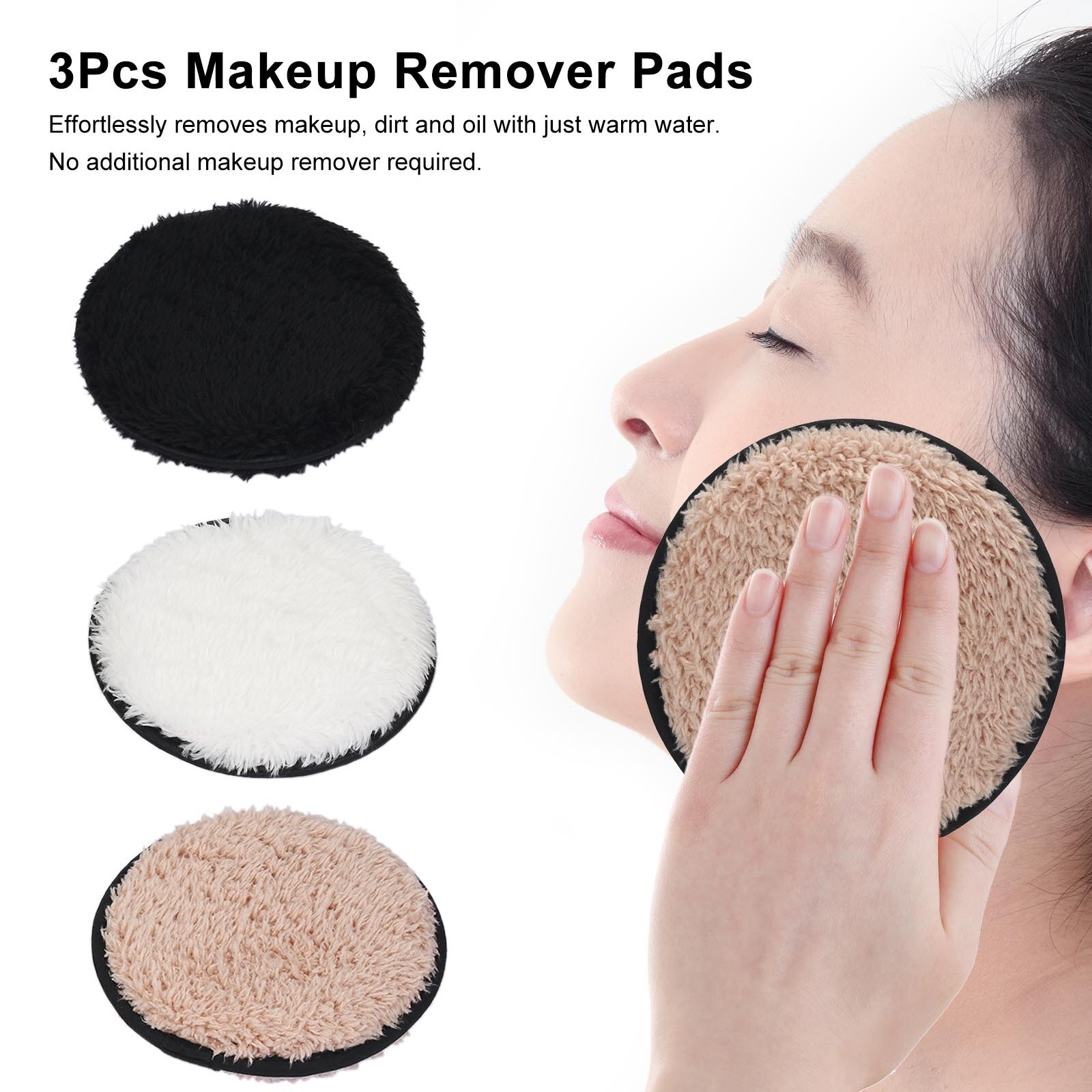 3Pcs Makeup Remover Pads Microfiber Reusable Face ... – Grandado