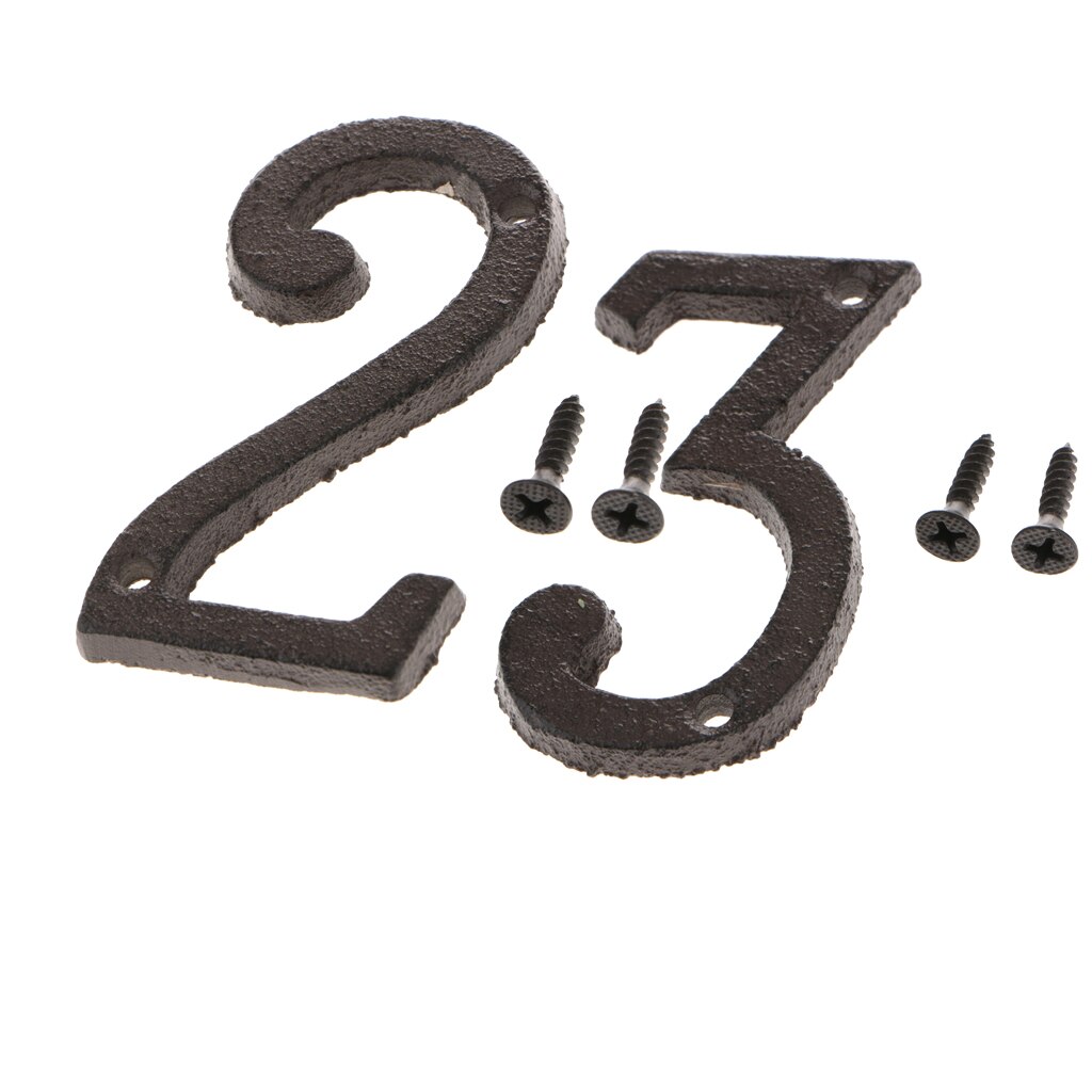 2pcs Cast Iron Metal Door Number Sign Plaque House... – Vicedeal