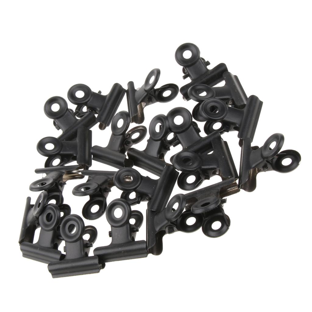 20 Pieces Black Metal Bulldog Clips Hinge Clip Hom... – Grandado
