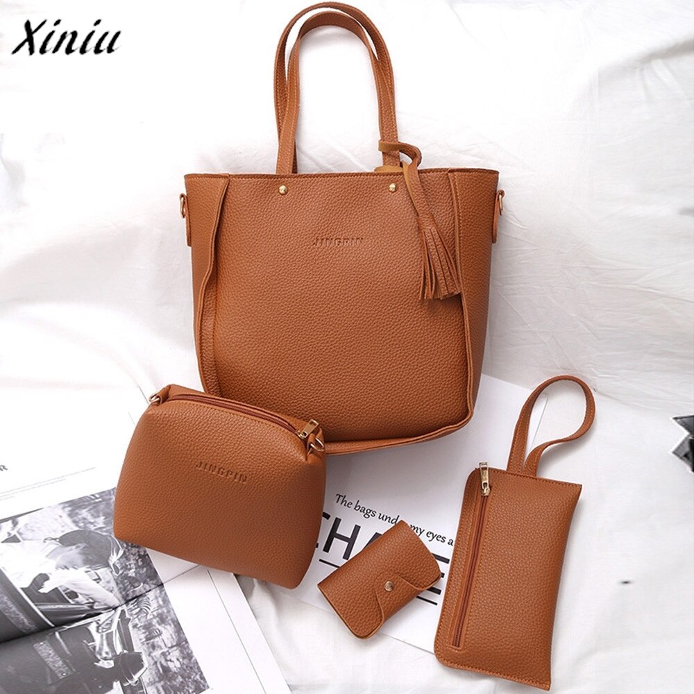 Women Four Set Handbag Shoulder Bags Four Pieces T... – Vicedeal