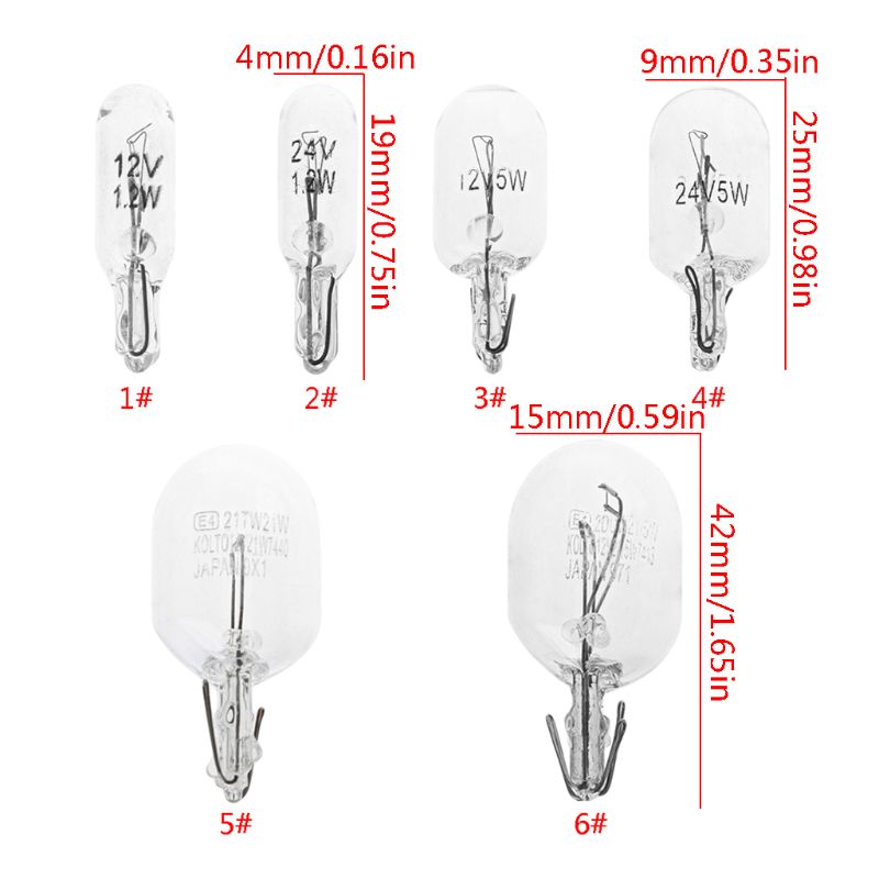 10Pcs T5 W5W White Color 1.2W 194 501 Halogen Bulb... – Grandado