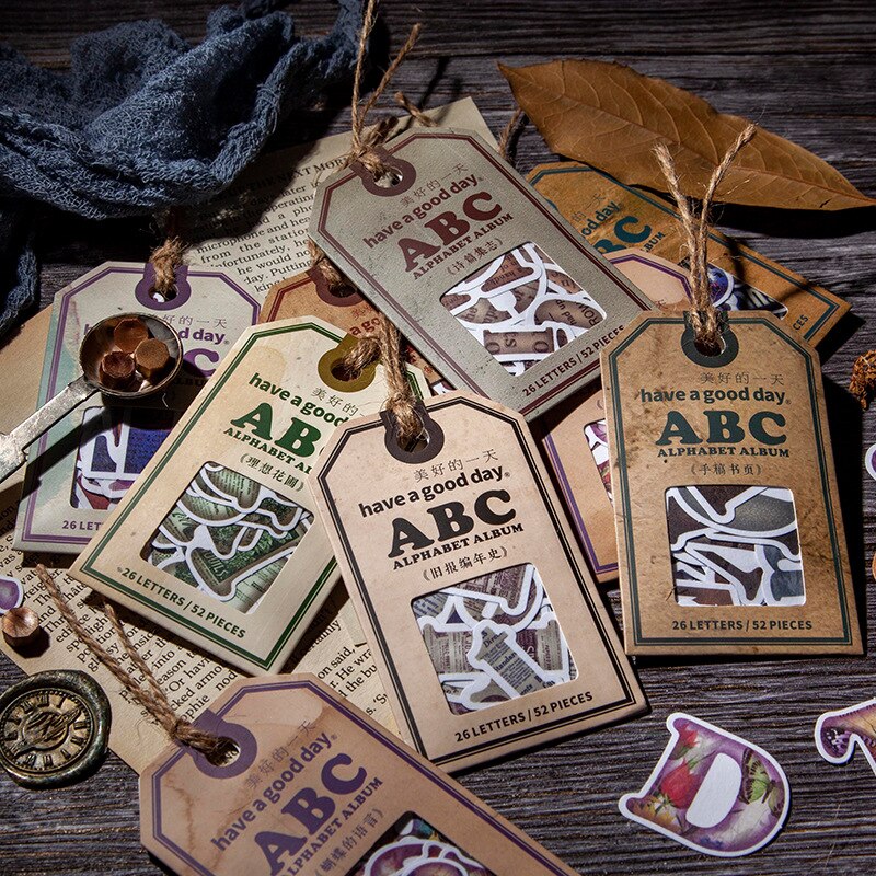 52 Pcs Alphabet Collection Colorful Self-adhesive ... – Grandado
