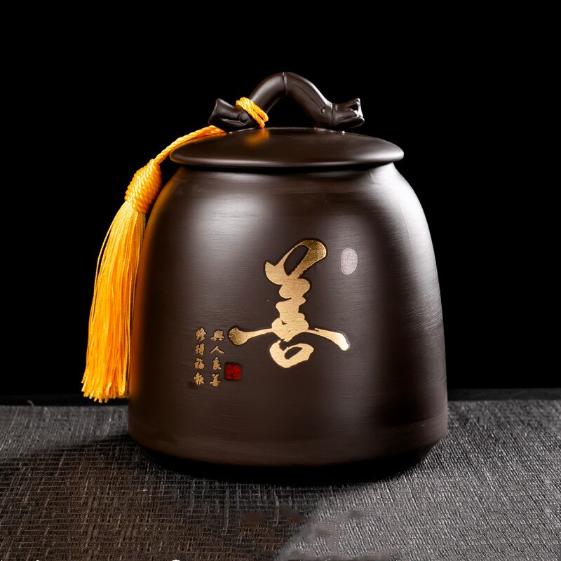 Grote Paarse Klei Thee Caddy Prachtige Oolong Tieg... – Grandado