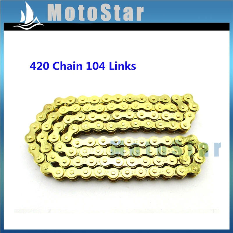 Motorfiets Goud 420 Chain 104 Links Voor Chinese 1... – Vicedeal