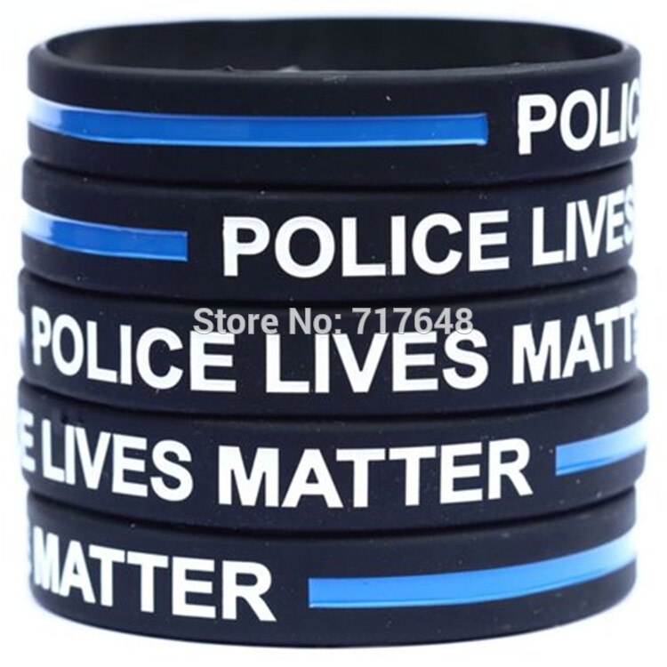 1pc Police lives matter wristband silicone bracele... – Vicedeal
