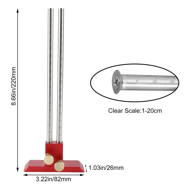 Wood Marking Gauge Stainless Steel Double Head Mor... – Grandado