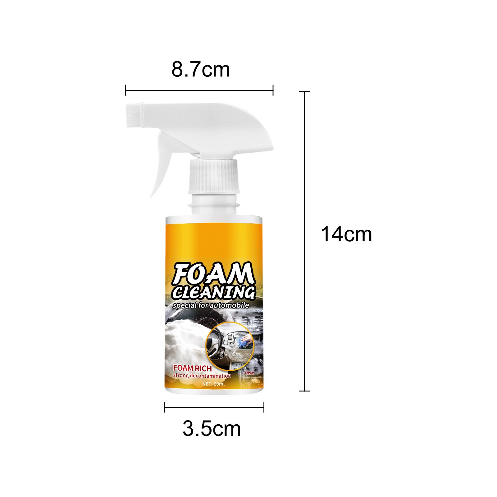 Multipurpose Foam Cleaner for Car Seat Steering Wh... – Vicedeal