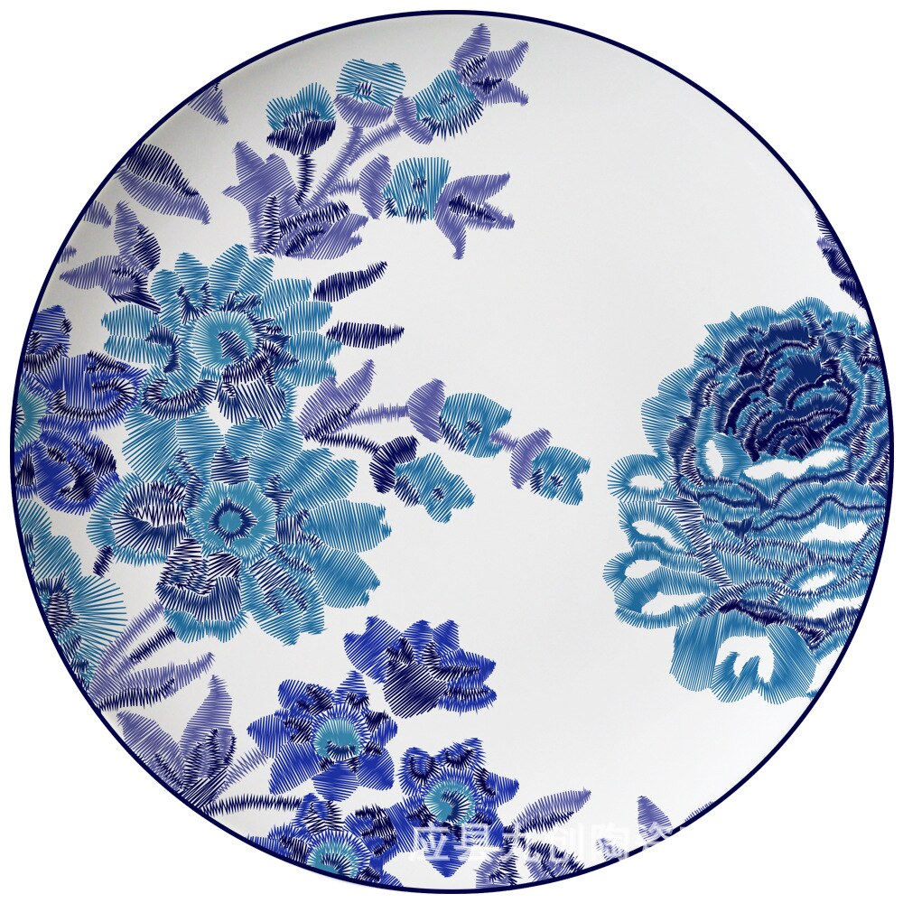 hand-painted Chinese style restaurant dish plate h... – Grandado