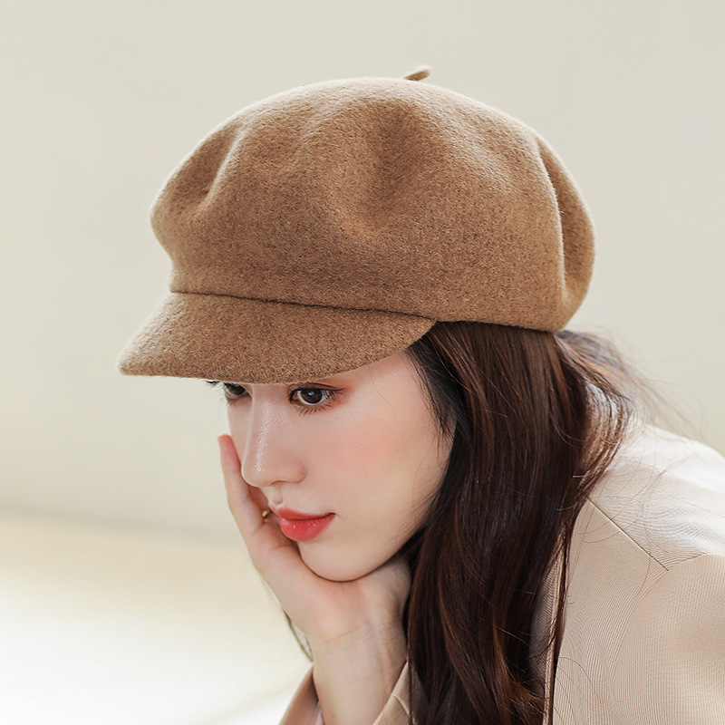 Wool Felt temperament Octagonal Hat Party Retro La... – Grandado