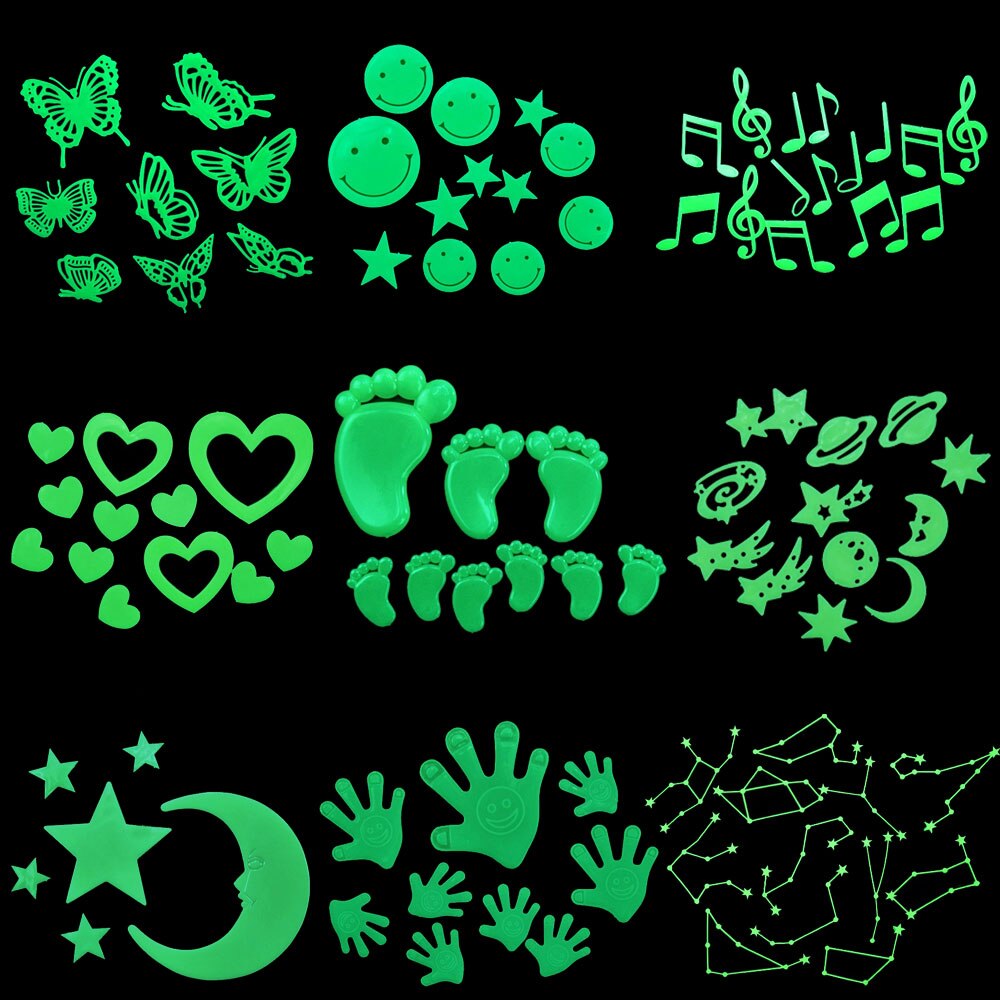 Glow in Dark Fluorescent Wall Sticker Luminous Hom... – Vicedeal