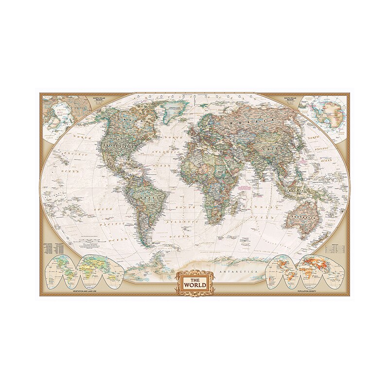 59*42cm Vintage World Map Retro Style Art Posters ... – Grandado
