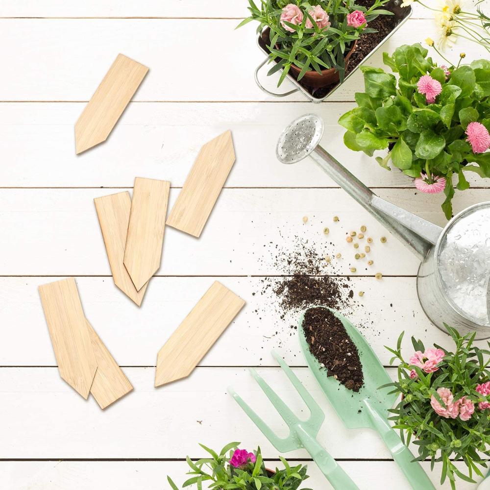 Diy utsøkt 50 stkbambusplanteetiketter tre t-type ... – Grandado