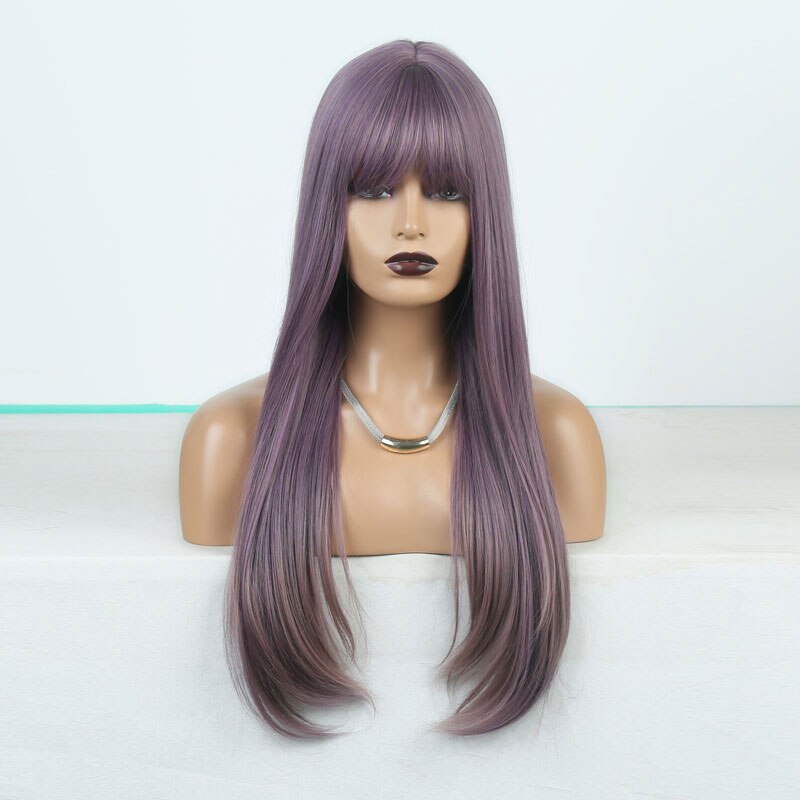 Bombshell Lange Rechte Synthetisch Haar Pruik Lave... – Vicedeal