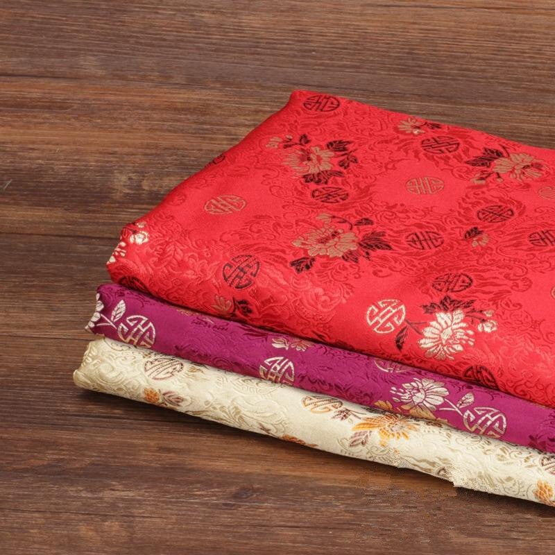 CF06 Copper Floral Brocade Jacquard Fabric For Tra... – Vicedeal