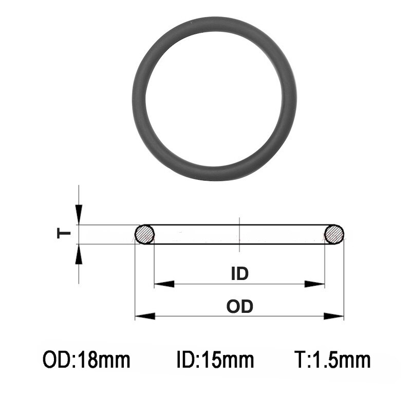 18 Mm X 15 Mm X 1.5 Mm Water-Strakke O-Ring Seals-... – Vicedeal