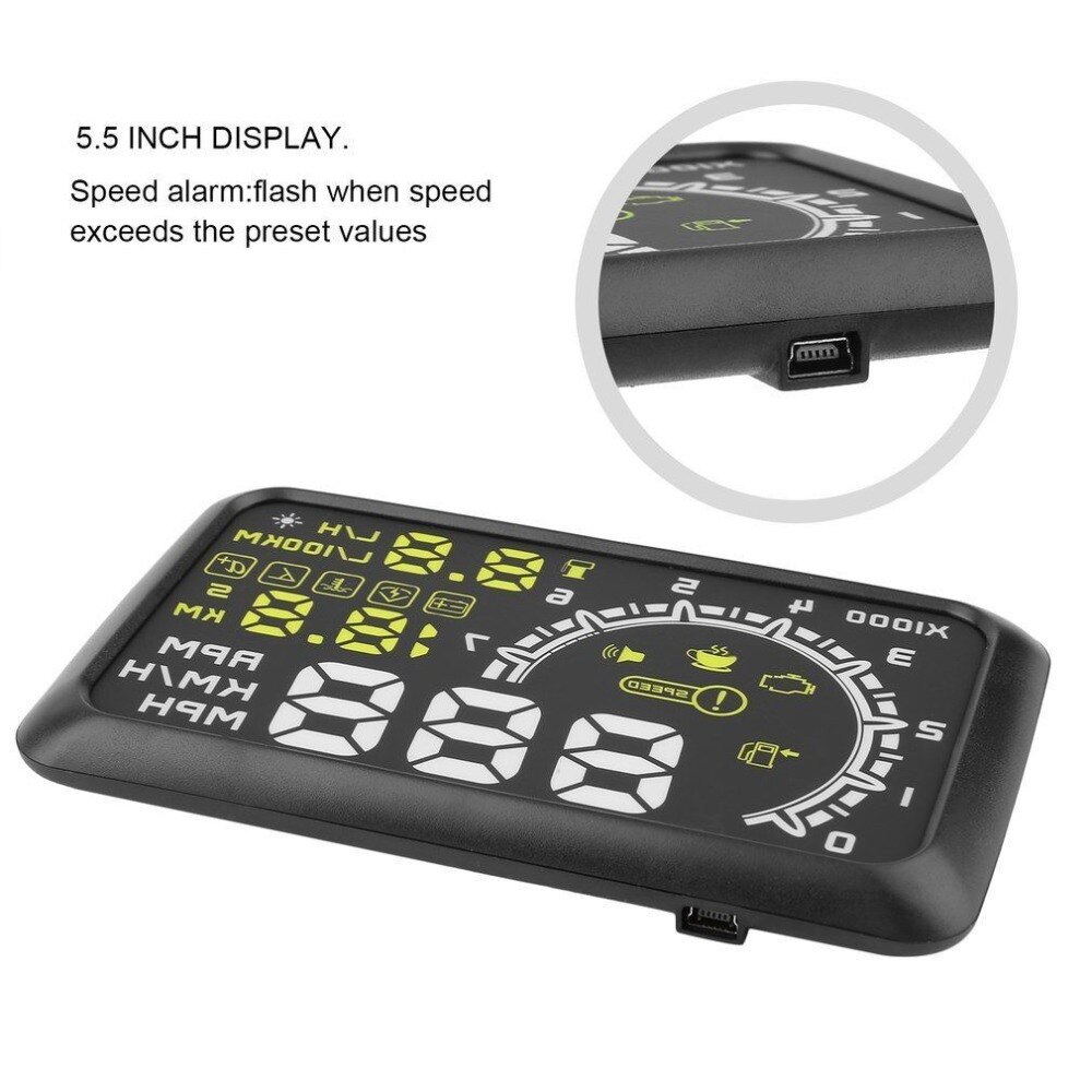 Universal HUD Head Up Display OBD2 5.5 inch Auto H... – Grandado